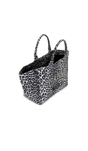 GANNI Shopper Xxl Printed Sequin Tote - Silver