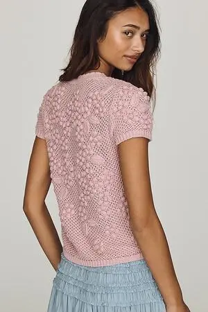 Anthropologie 100% Cotton Bobble Sweater