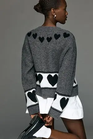 English Factory Buttoned Cardigan Sweater