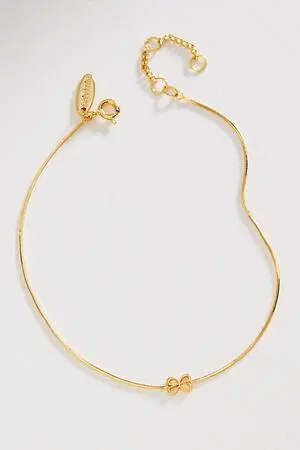 Maeve Bow Charm Bracelet Gold
