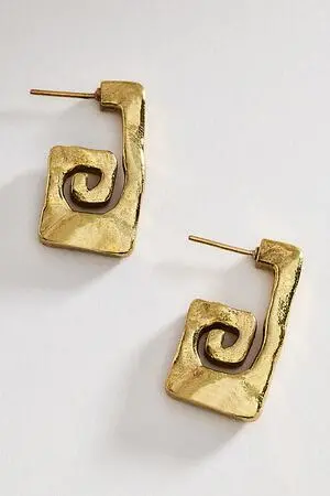 ALEMAIS Le Jardin Long Spiral Earrings - Gold