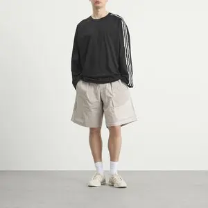 Y3 Cotton Blend Shorts - Brown