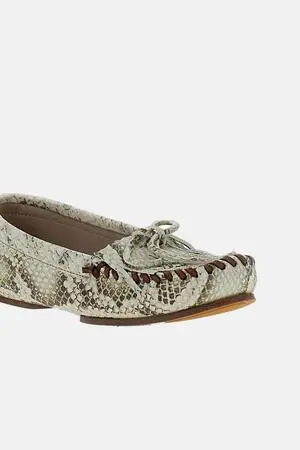 Paris Texas Indiana Python-embossed Leather Loafers