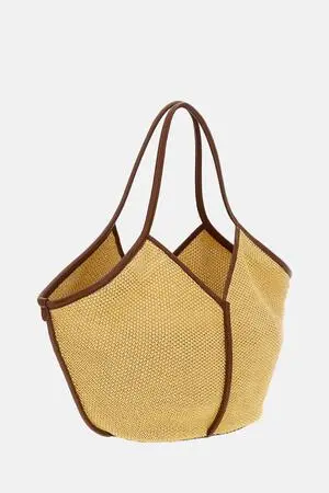 Hereu Calella Soft Raffia Bag - Beige