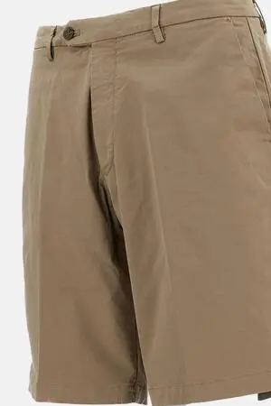 BRIGLIA 1949 Cotton Bermuda Shorts - Brown