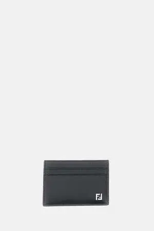 Fendi Porta Carte In Pelle Ff - Black
