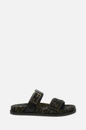 Fendi Feel Ff Jacquard Slides