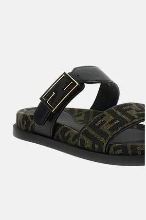 Fendi Feel Ff Jacquard Slides