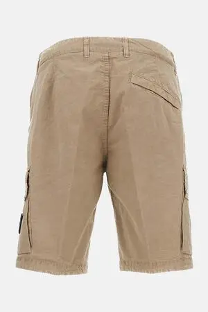 Stone Island Garment-dyed Cargo Bermuda Shorts - Beige