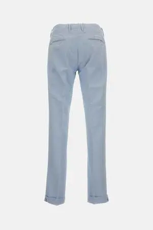 Incotex Slim-fit Light Blue Cotton Trousers