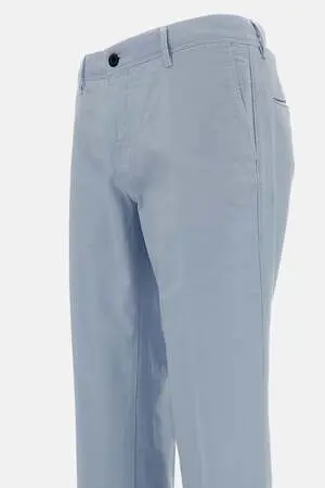 Incotex Slim-fit Light Blue Cotton Trousers