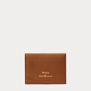 Ralph Lauren Smooth Leather Folded Card Case - Saddle