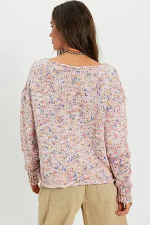 Free People Coastline Space Dye Knit Pullover