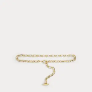 Ralph Lauren Brass-finished Toggle Chain Belt - Polished Brass
