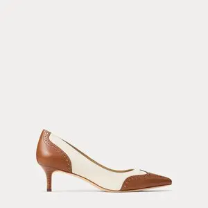 Ralph Lauren Adrienne Perforated Leather Pumps