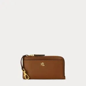 Ralph Lauren Leather L-zip Card Case - Lauren Tan