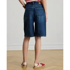 Ralph Lauren Denim Wide-leg Bermuda Shorts
