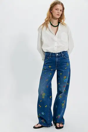 Vintage Printed Jeans