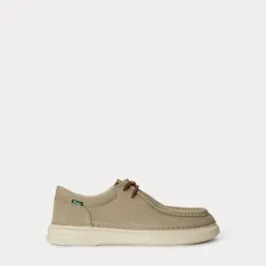 Ralph Lauren Washed Canvas Moc-toe Shoe - Khaki