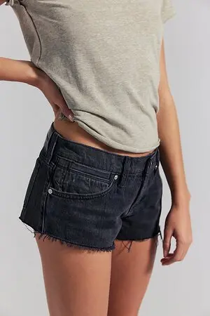 Free People We The Free Hit The Road Micro Shorts - Oil Slick
