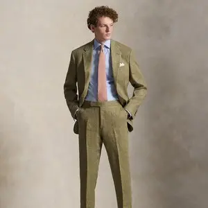 Ralph Lauren Polo Tailored Fit Linen Suit - Rustic Sage Multi