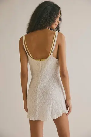 Free People Intimately Lace Mini Slip Dress - Tea/nude