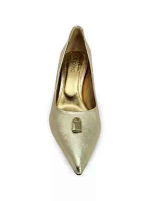 MADISON MAISON Lock-detail Leather Pumps - Gold