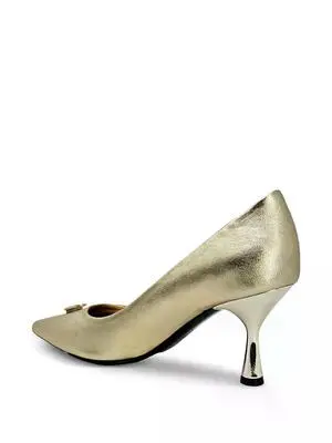 MADISON MAISON Lock-detail Leather Pumps - Gold