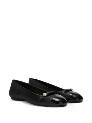 Furla Embellished Leather Ballet Flats