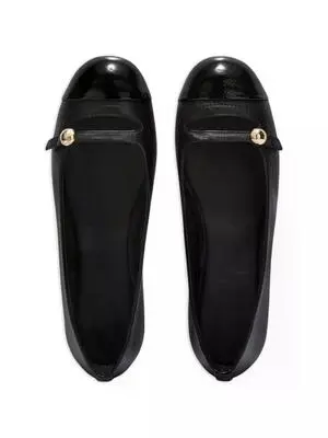 Furla Embellished Leather Ballet Flats
