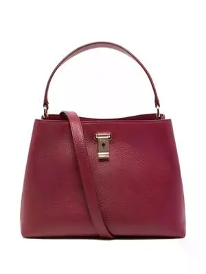 Bally Grained-leather Shoulder Bag With Lock