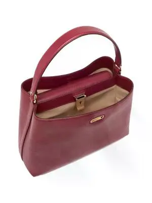 Bally Grained-leather Shoulder Bag With Lock