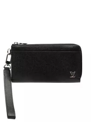 LOUIS VUITTON 2021-2026 Taiga Zippy Dragonne Wallet Long Wallets - Black