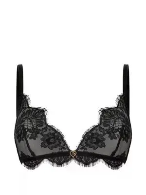 Dsquared2 Semi-sheer Lace Bra - Black