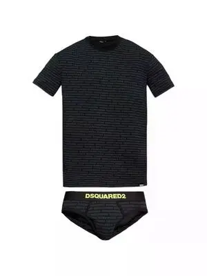 Dsquared2 Logo-print T-shirt And Briefs Set