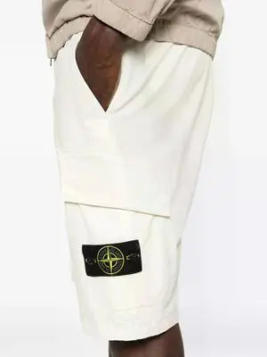 Stone Island Cotton Cargo Shorts - Neutrals