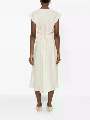 Peserico Belted-waist Midi Dress - Neutrals