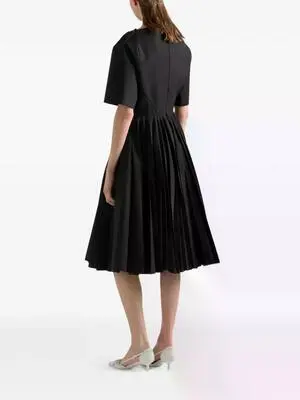 Prada Gabardine Fit And Flare Dress