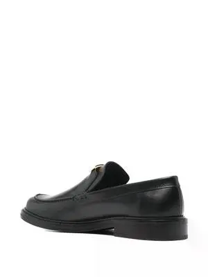 Moschino Logo Leather Loafers
