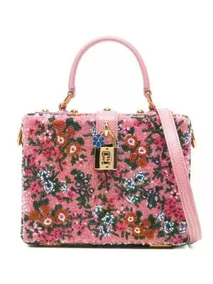 Dolce & Gabbana Floral Padlock Tote