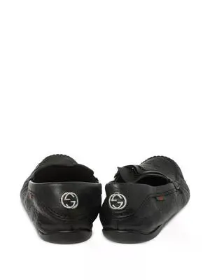 Gucci Guccissima Penny-slot Loafers - Black