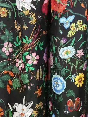 Gucci Printed Silk Twill Trousers
