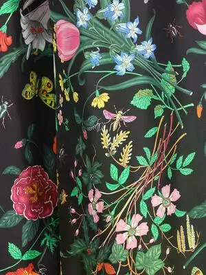 Gucci Printed Silk Twill Trousers
