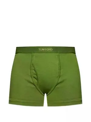 TOM FORD Logo-waistband Briefs - Green
