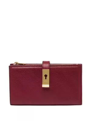 Bally Lock Me Long Wallet - Red