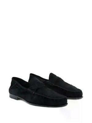TOM FORD Braided-strap Suede Loafers