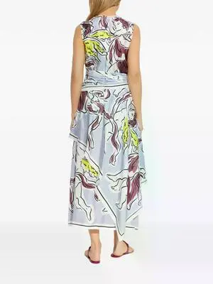 Tory Burch Draped Midi Dress