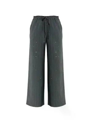 SELF-PORTRAIT Beaded Drawstring Trousers