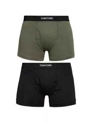 TOM FORD Logo-waistband Boxers - Green