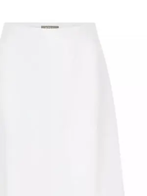 N.peal Linen Skirt With Ruffle Trim